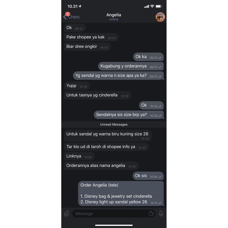 Jual order angelia (tel) | Shopee Indonesia