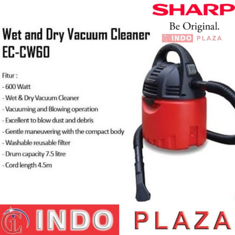 Jual VACUUM CLEANER SHARP EC-CW60 basah dan kering - 600 Watt | Shopee ...