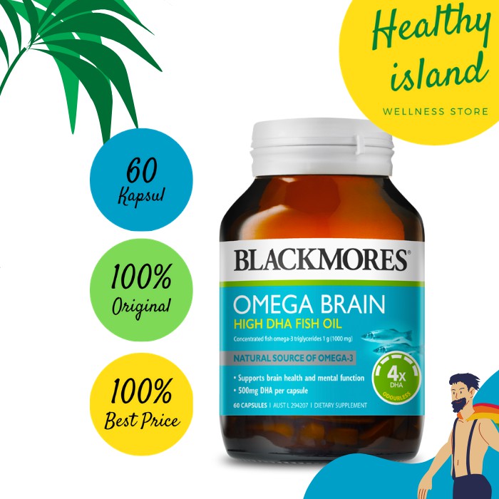 Jual Blackmores Omega Brain High DHA Fish Oil - 60 Kapsul | Shopee ...