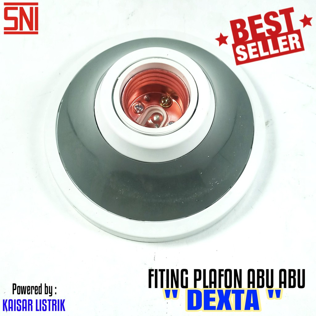 Jual Fiting Plafon Warna ABU ABU Bulat DEXTA DX-506 Full KUNINGAN ...