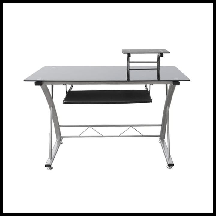 Jual Informa - Meja Komputer - Hazel Desk Glass Black | Shopee Indonesia
