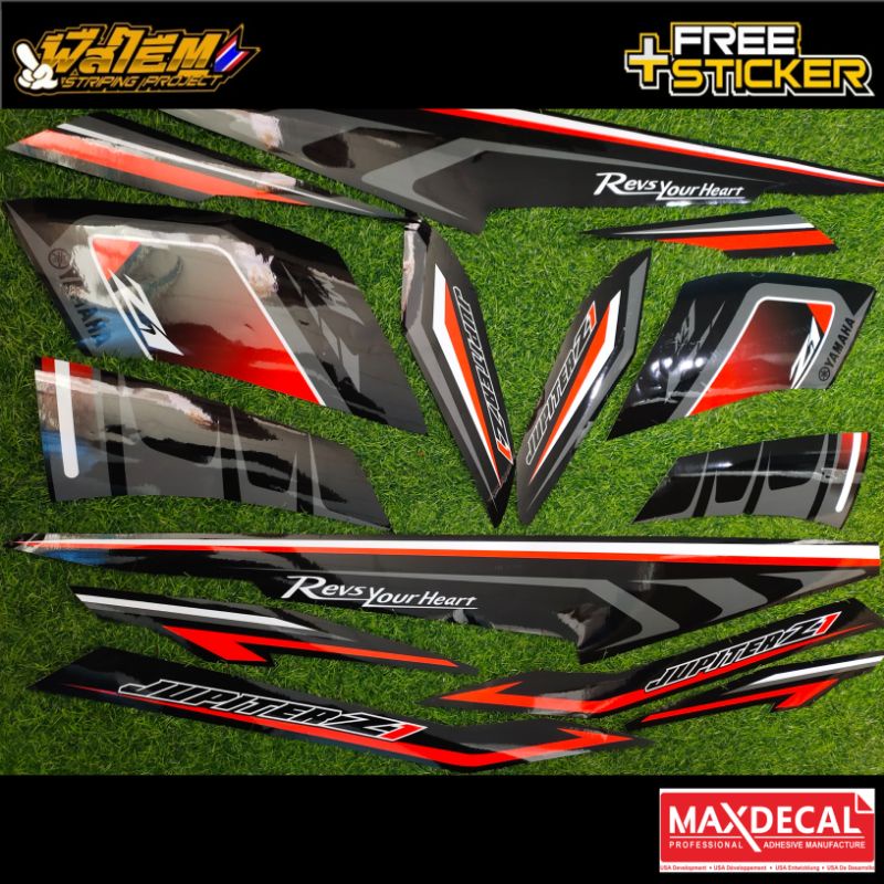 Jual STRIPING STICKER JUPITER Z1 HITAM LIST OREN GLOSSY | Shopee Indonesia