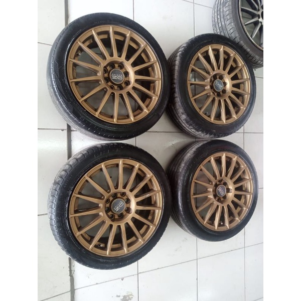 Jual velg mobil second model oz racing ring 16 lebar 7 pcd 4x100 4x114 warna bronze | Shopee ...