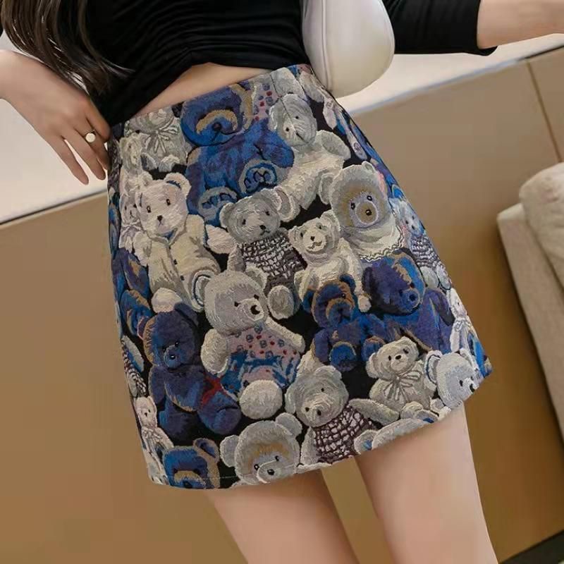 Jual MissMoka Teddy Mini skirt rok mini korean cute style teddy bear ...