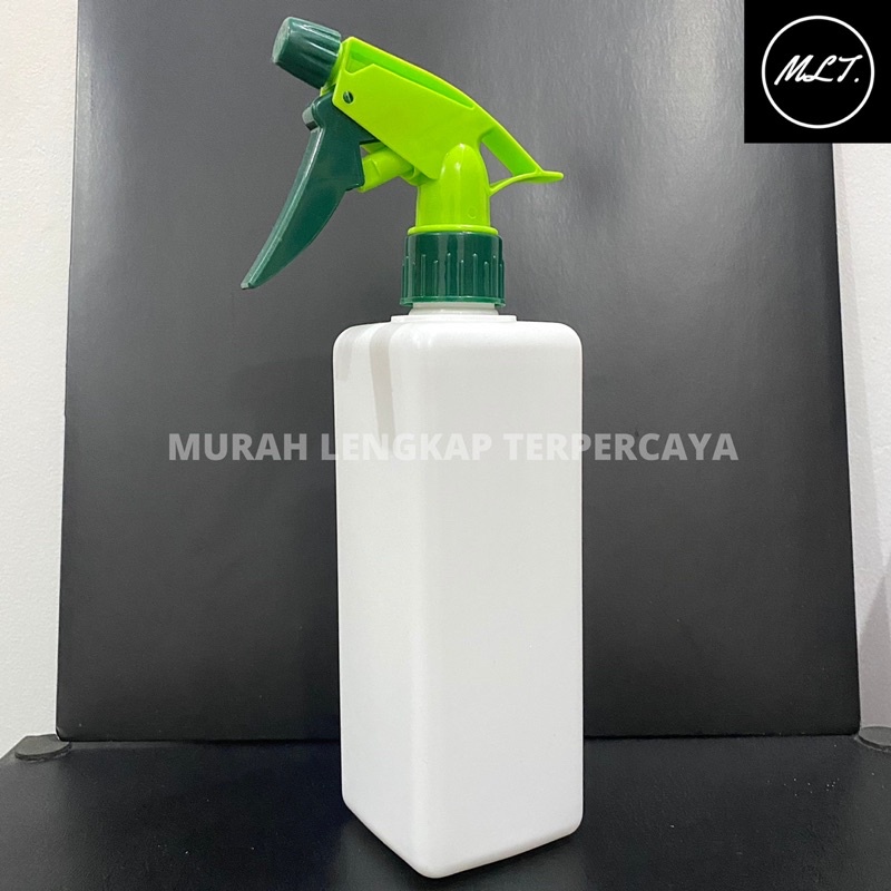 Jual BOTOL SPRAY 500ML TRIGGER BOTOL KOTAK 500ML PUTIH HDPE / BOTOL TRIGER SPRAY 500ML DOFF ...
