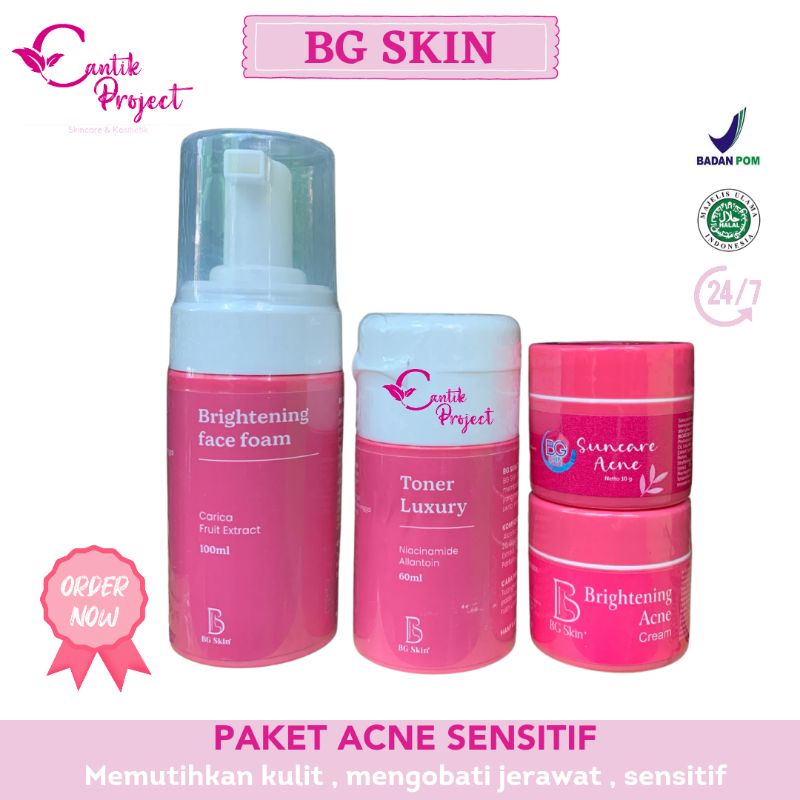 Jual BG SKIN Paket Acne Sensitif / Paket BG Beauty Glow | Shopee Indonesia
