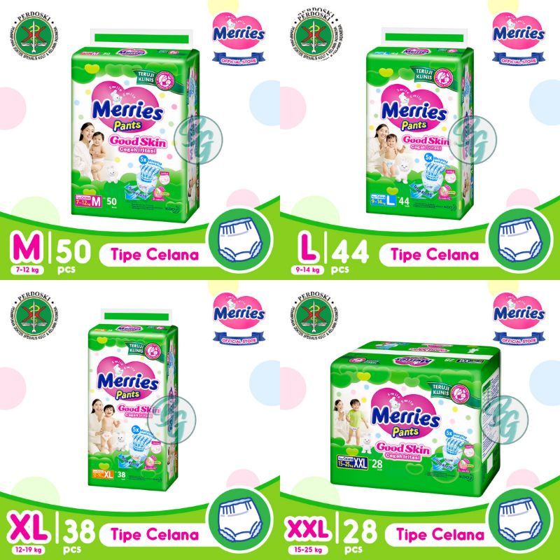 Jual merries jumbo pants good skin m50 l44 xl38 xxl28 | Shopee Indonesia