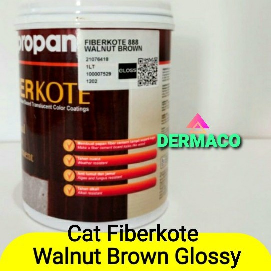 Jual Cat Fiberkote GRC 1 Liter / Cat PROPAN / Walnut Brown 8307 Glossy ...