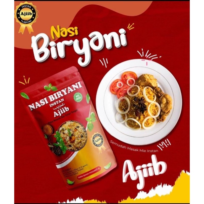 Jual NASI BIRYANI INSTAN AJIIB / BERAS BASMATI / Beras Arab 350 GRAM NO ...