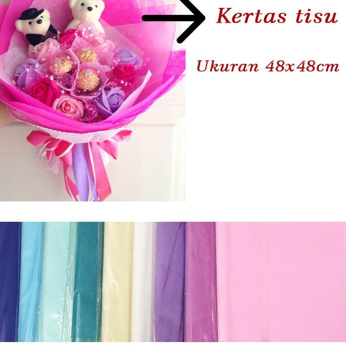 Jual Product Terlaris!!SR-12761 BUNGKUS Wrapping Kertas Tisu - Flower ...
