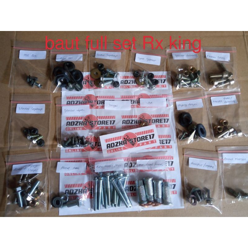 Jual baut body full set yamaha rx king master/ baut full body yamaha rx ...