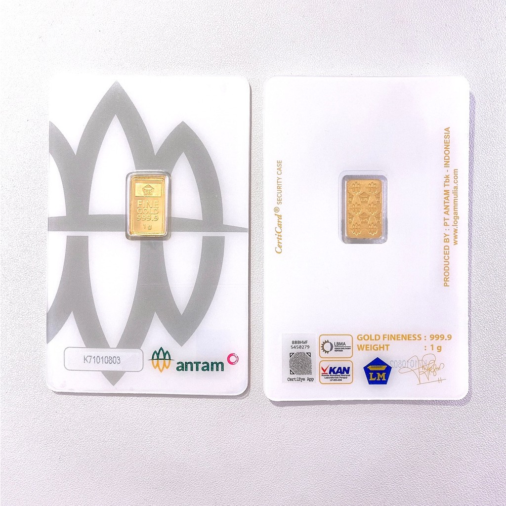 Jual [TERMURAH] CERTICARD KEMASAN TERBARU ANTM Original CERTIEYE Logam ...