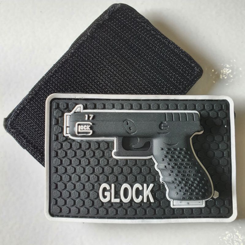 Jual PATCH RUBBER PVC LOGO GLOCK 3D TIMBUL BLACK/TEMPELAN EMBLEM KARET ...