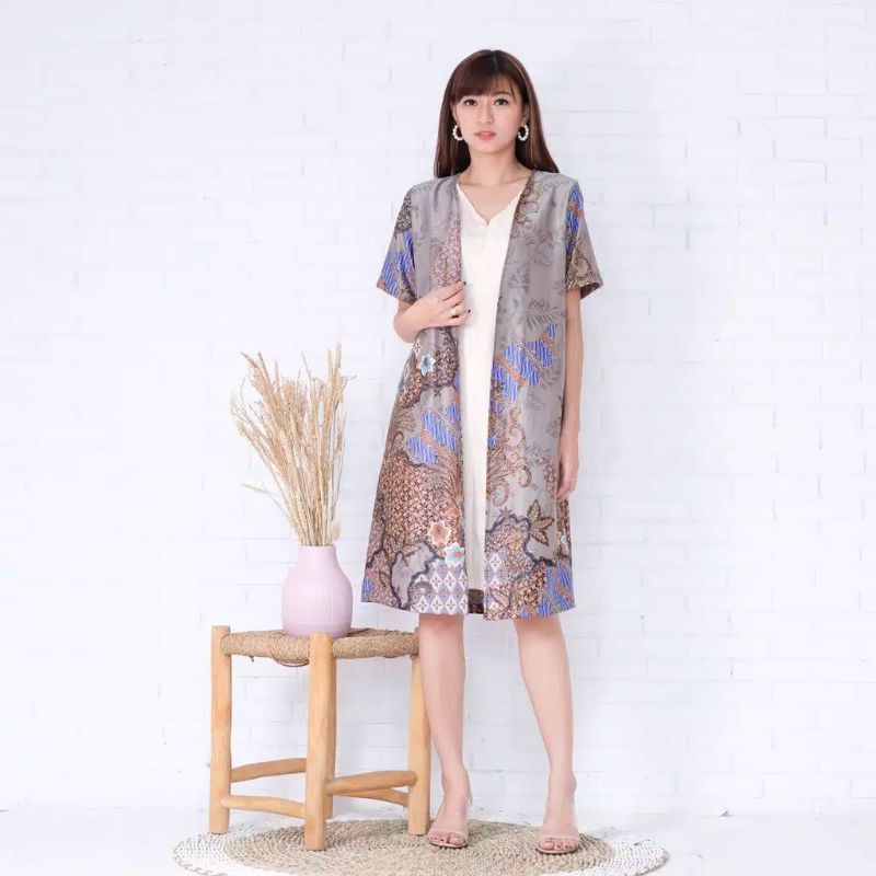 Jual ESA189 DRESS BATIK WANITA MODERN/PARTY DRESS BATIK PESTA /GAUN ...