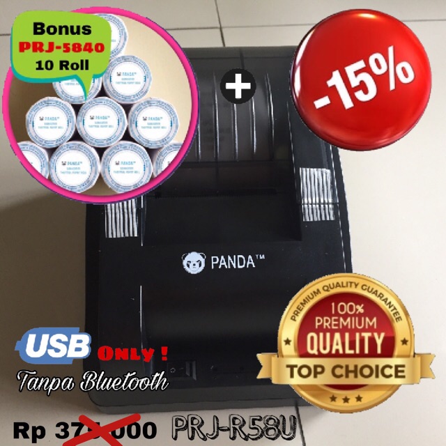 Jual MINI DESKTOP RECIEPT POS PRINTER KASIR/PPOB PANDA PRJ-R58U KERTAS THERMAL 58MM (USB TANPA ...