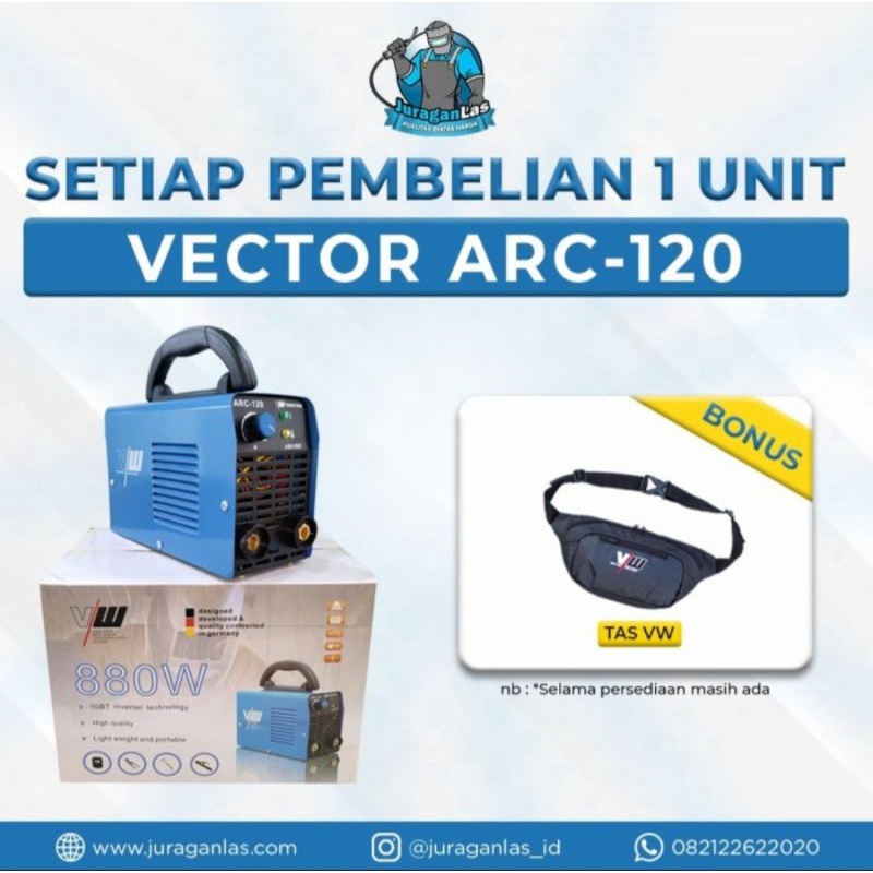 Jual Mesin Las Vector ARC 120 Mesin DC MMA Electroda 120A | Shopee Indonesia