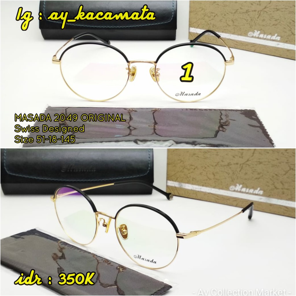 Jual Frame Kacamata Masada 2049 Original Swiss Design | Shopee Indonesia