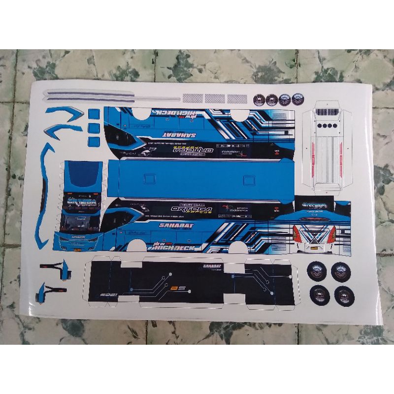 Jual Lembaran PaperCraft Bus Sahabat Ortega Popeye SR2 XHD PRIME Skala ...
