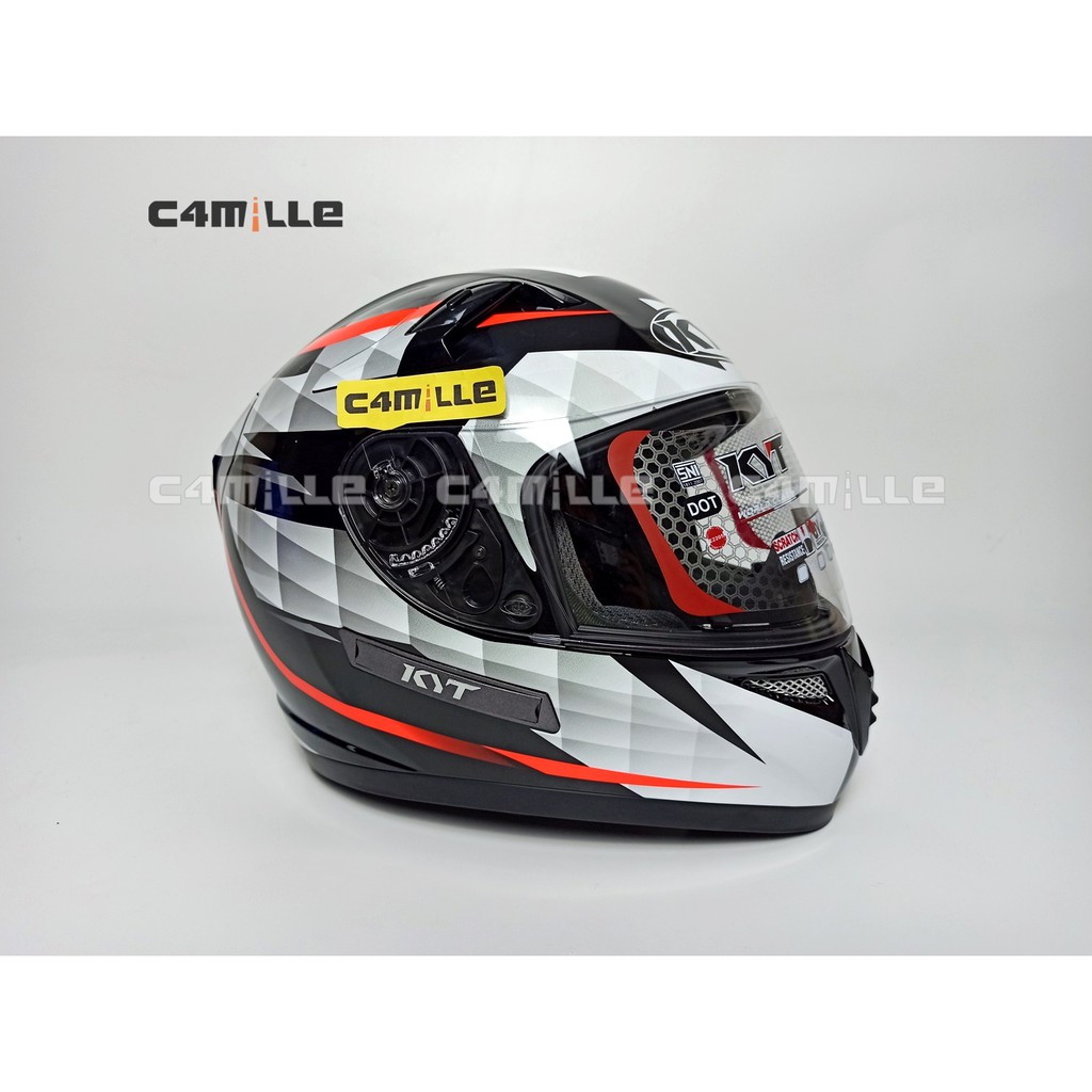 Jual HELM KYT K2 RIDER DIAMOND BLACK WHITE DOUBLE VISOR FULL FACE ...