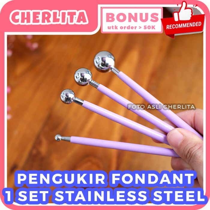 Jual Fondant Tools Alat Pengukir Gum Paste 1 Set Stainless Steel Clay ...