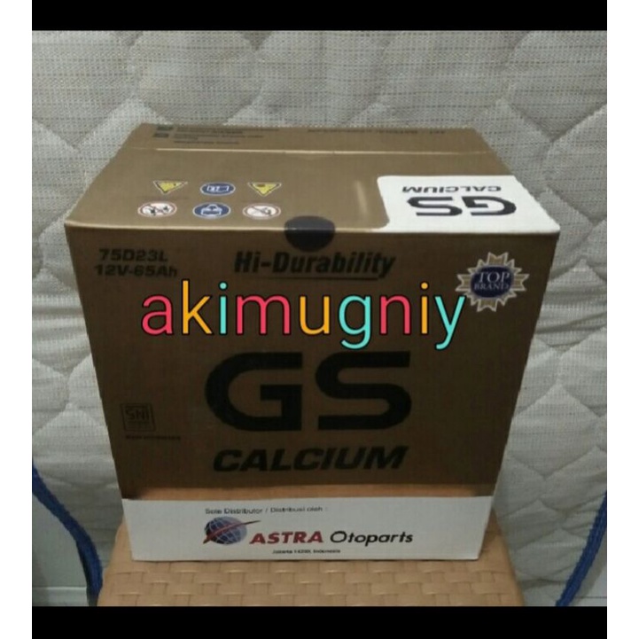 Jual aki gs Astra calcium mf 75d23l 12v 65ah 55d23l Camry Alphard ...