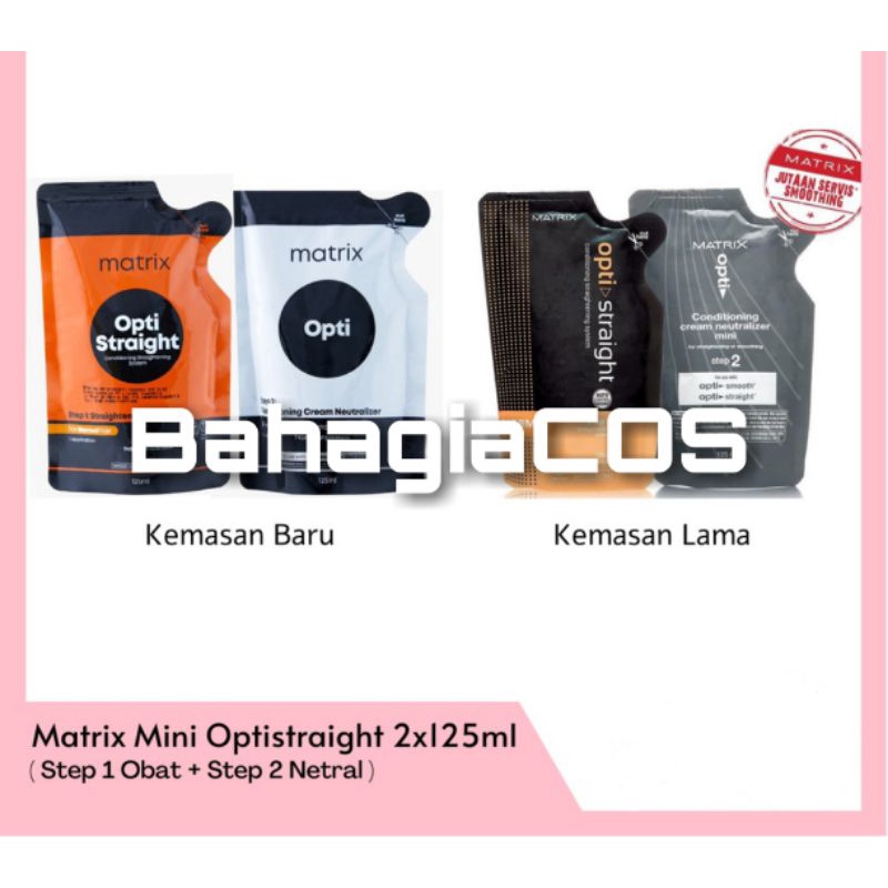 Jual Matrix mini Optistraight 125ml SACHET / Matrix Smoothing pelurus ...