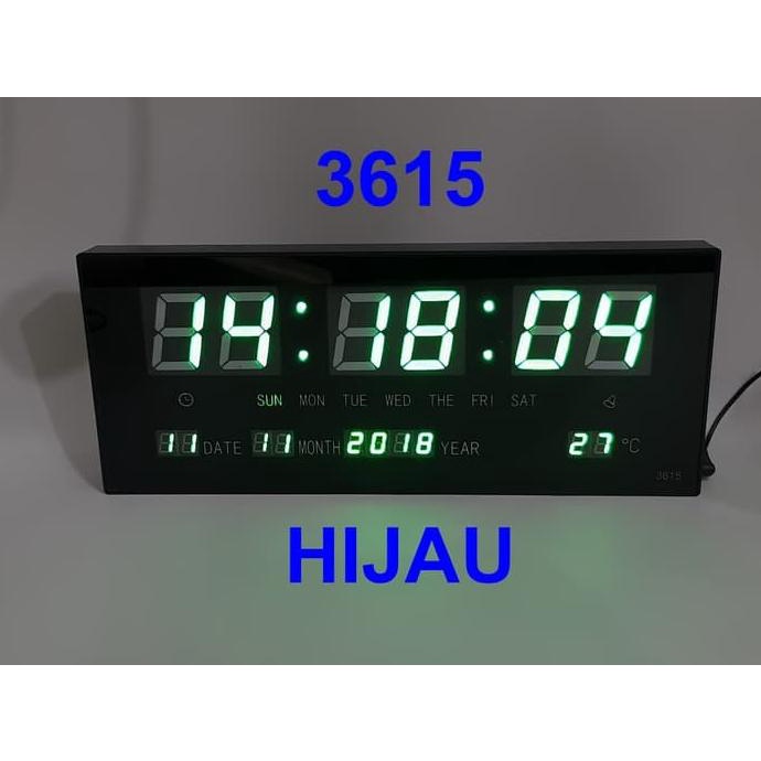 Jual Jam Digital LED Clock Dinding Meja Kalender Alarm Smart Watch 3615 ...
