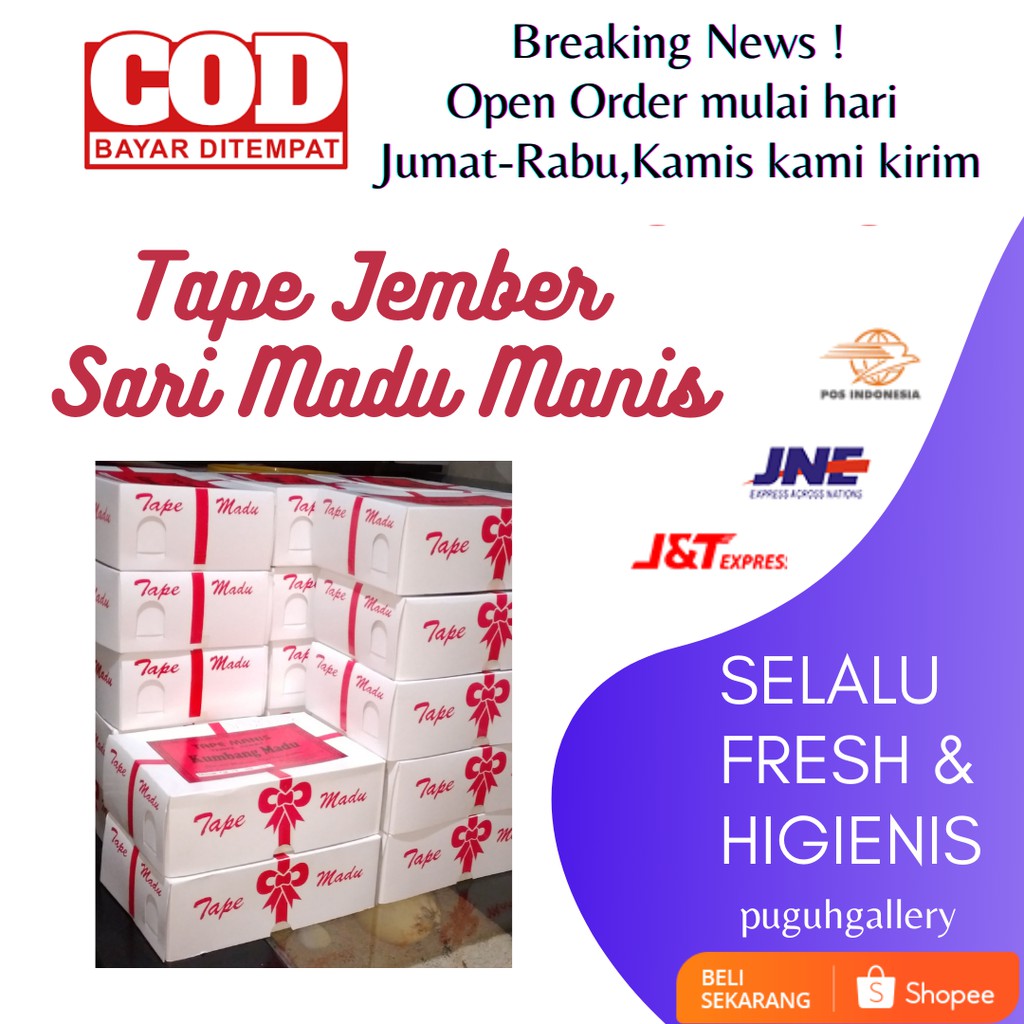 Jual TAPE SINGKONG SARI MANIS JEMBER KUMBANG MADU | Shopee Indonesia