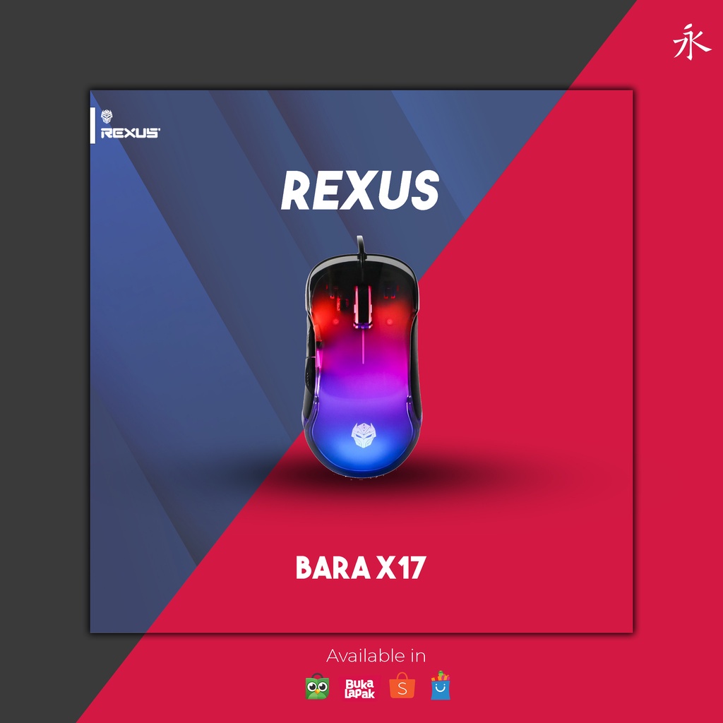 Jual Rexus Mouse Gaming Bara X17 Crystal RGB [MOUSE][GAMING] | Shopee ...