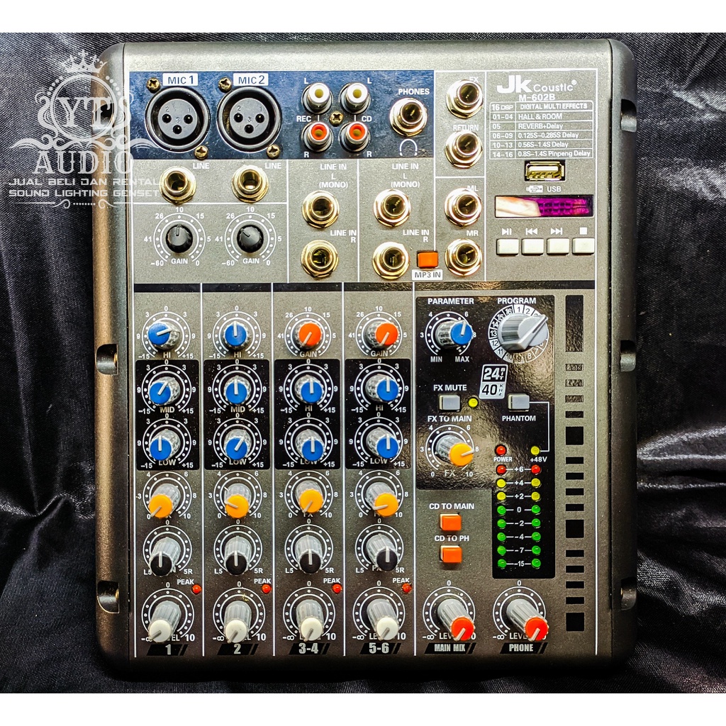 Jual MIXER JK COUSTIC M 602 B MIXER 6 CHANEL ORIGINAL | Shopee Indonesia