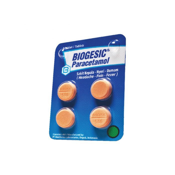 Jual Biogesic Paracetamol 500 mg 4 Tablet Parasetamol 500mg Sakit ...