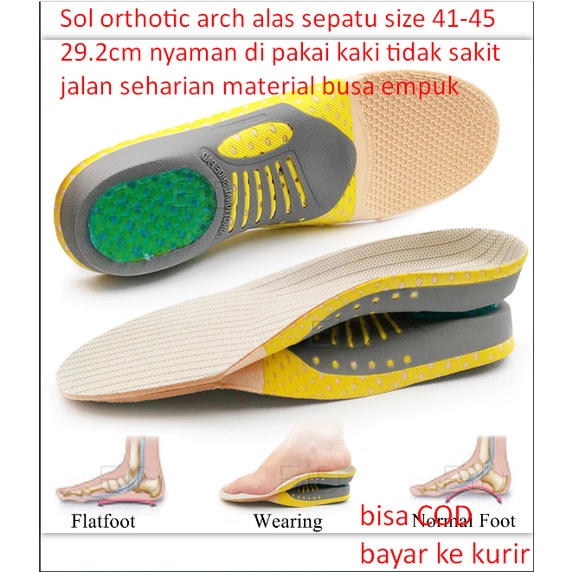 Jual Sol orthotic arch alas sepatu size 41-45 29.2cm nyaman di pakai ...