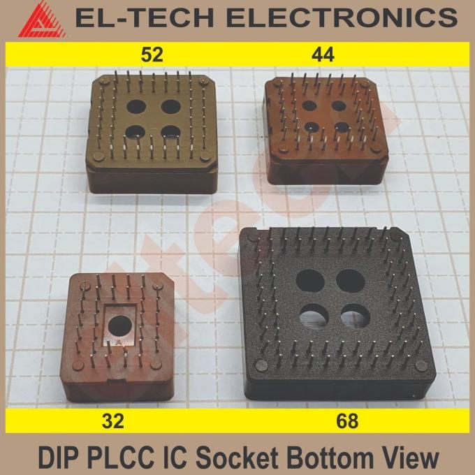 Jual 44 44P 44Pin P Pin (11-11-11-11) 2.54mm DIP DIL PLCC IC Socket ...