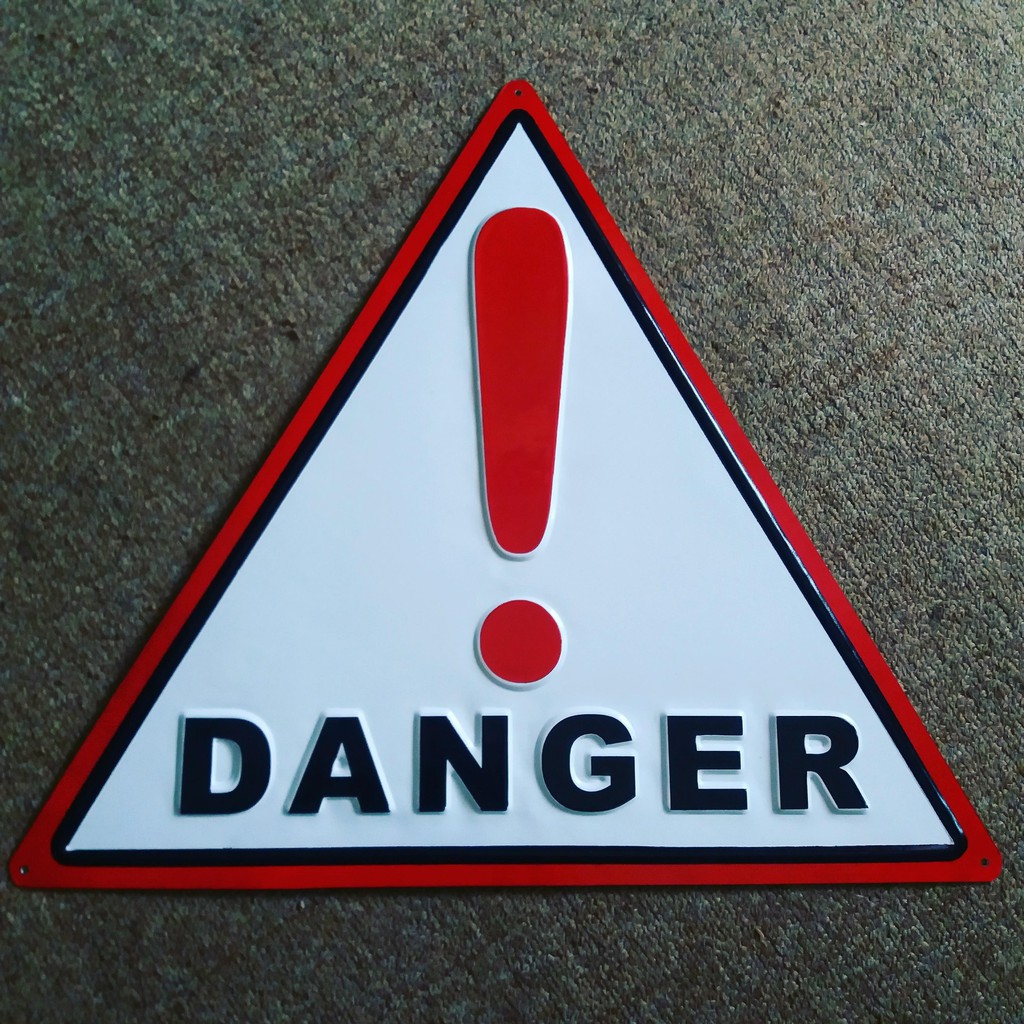 Jual Plat custom Warning sign "DANGER" alumunium | Shopee Indonesia