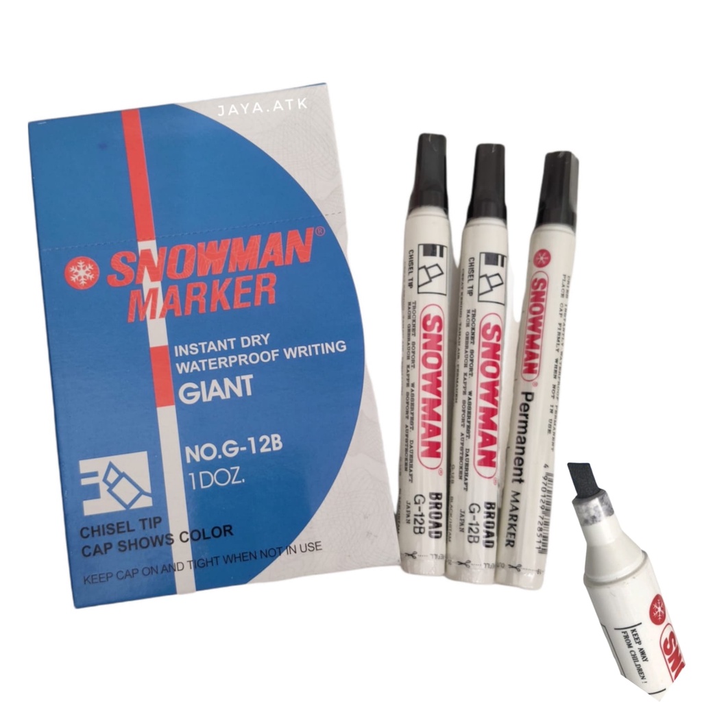 Jual SPIDOL PERMANEN SNOWMAN CHISEL G-12B UJUNG PIPIH MIRING PERMANENT ...