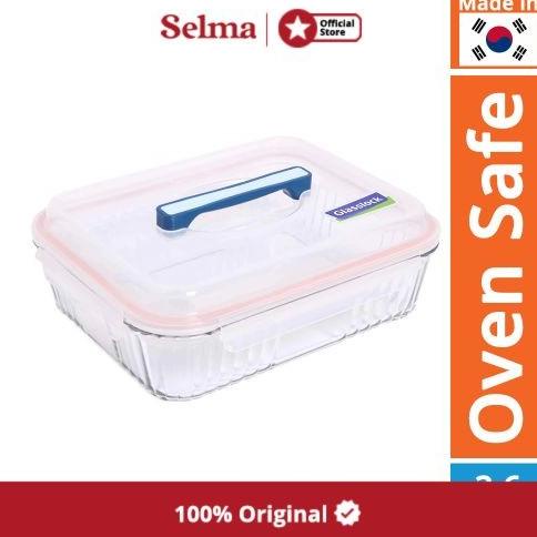 Jual KOTAK MAKAN GLASSLOCK OVEN RETRO PERSEGI PANJANG 3600ML ORANGE ...
