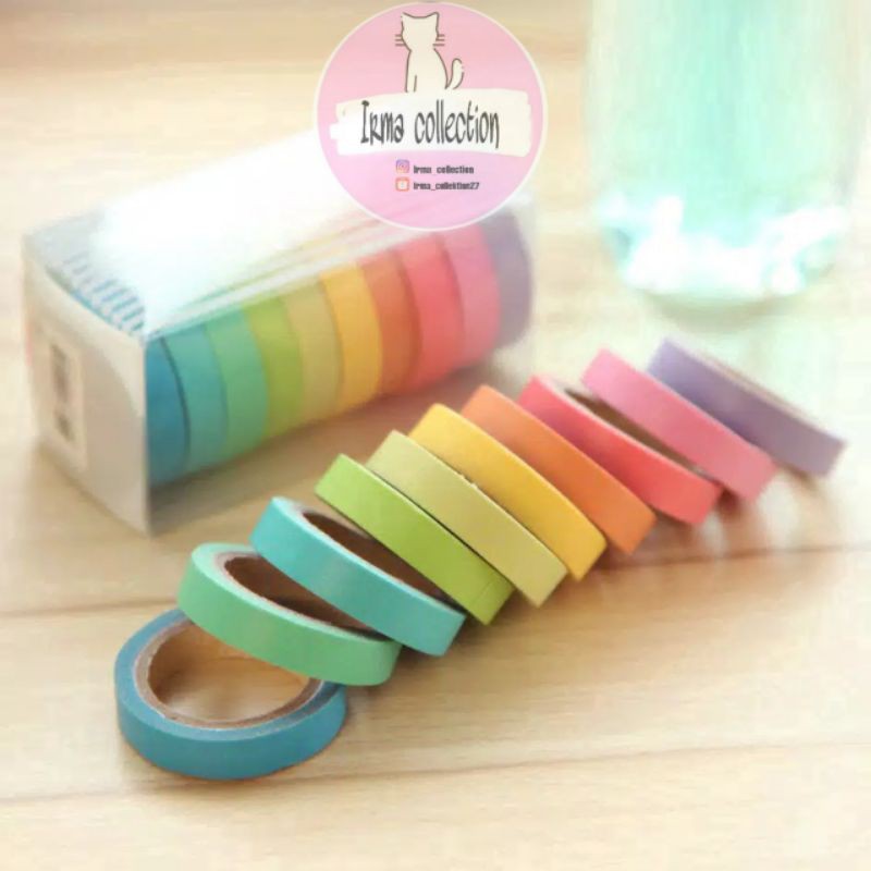 Jual SELOTIP WASHI KERTAS WARNA | Shopee Indonesia