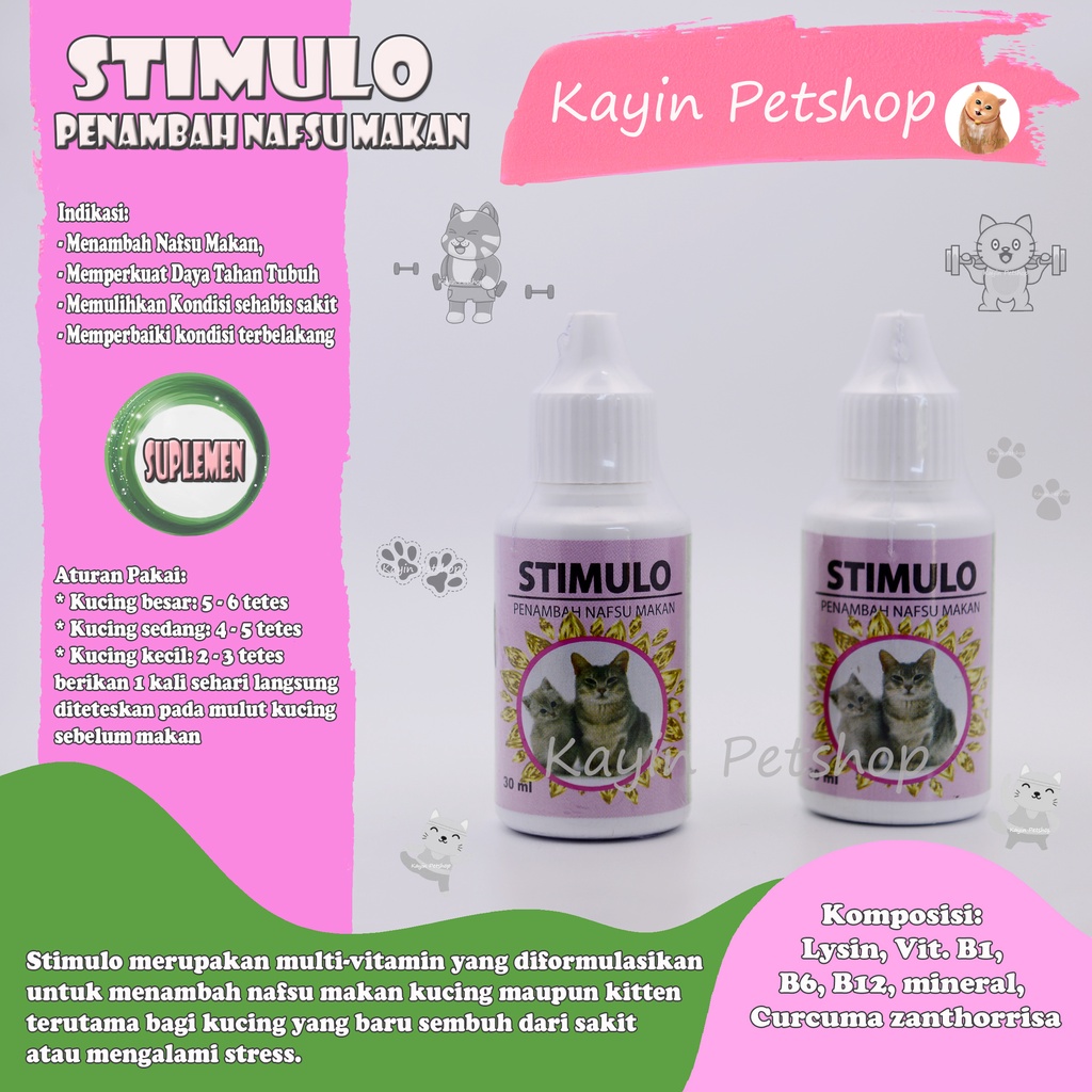 Jual STIMULO 30ml - Penambah Nafsu Makan Kucing (vitamin kucing ...
