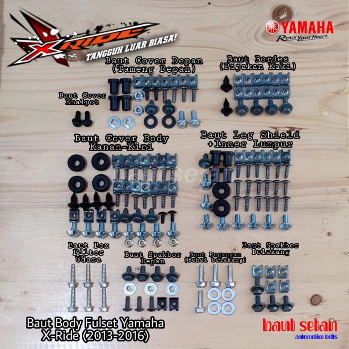 Jual Baut Body Fullset X-Ride 115cc-Baut Fullbody Yamaha X-RIDE 2013 ...