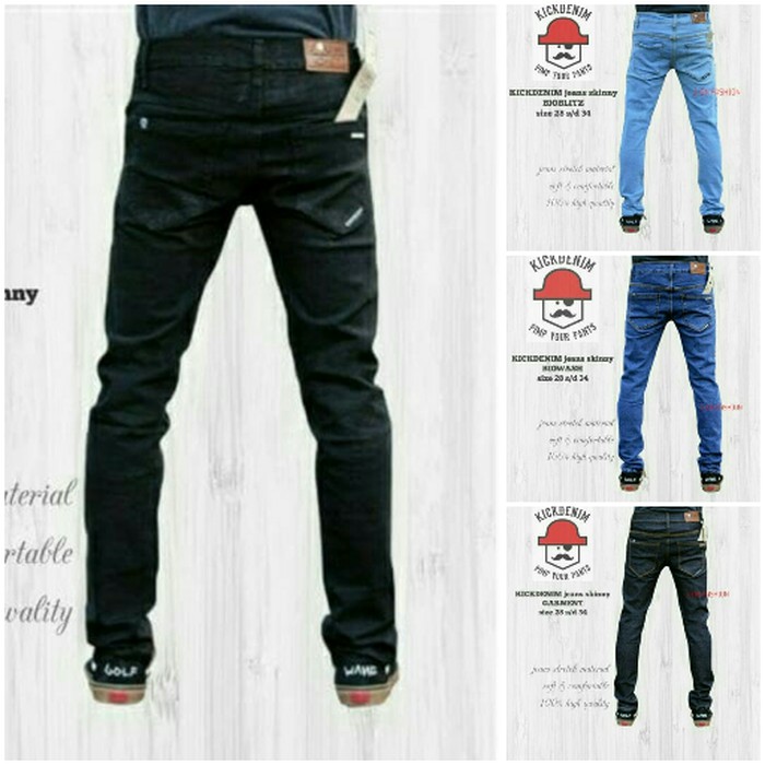 Jual CELANA KICK DENIM JEANS KICKDENIM SLIMFIT | Shopee Indonesia