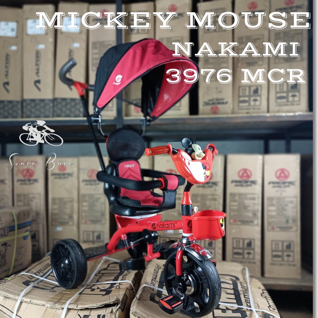 Jual SEPEDA RODA TIGA STROLLER TRICYCLE NAKAMI 3976 | Shopee Indonesia