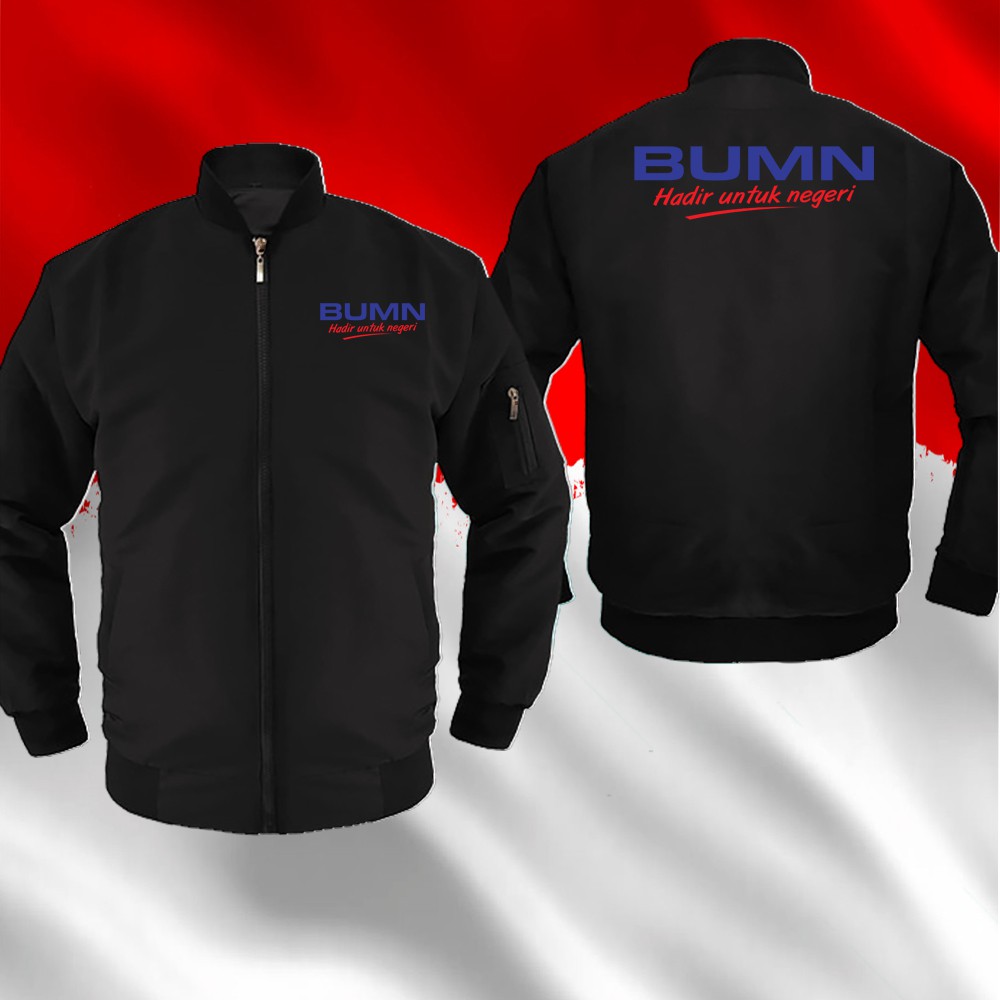 Jual JAKET BOMBER BUMN HADIR UNTUK NEGERI BORDIR | Shopee Indonesia