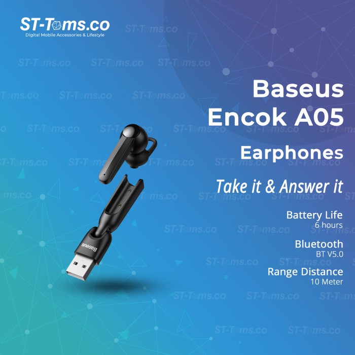Jual Baseus Encok Vehicle-mounted Wireless Earphones A05 | Shopee Indonesia