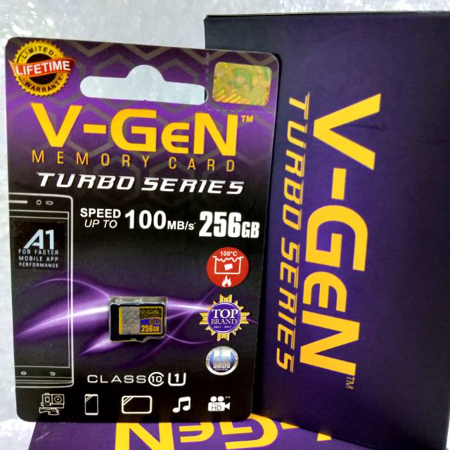 Jual V-gen Micro SD Vgen 256GB Class 10 Class10 TURBO SERIES Memory ...