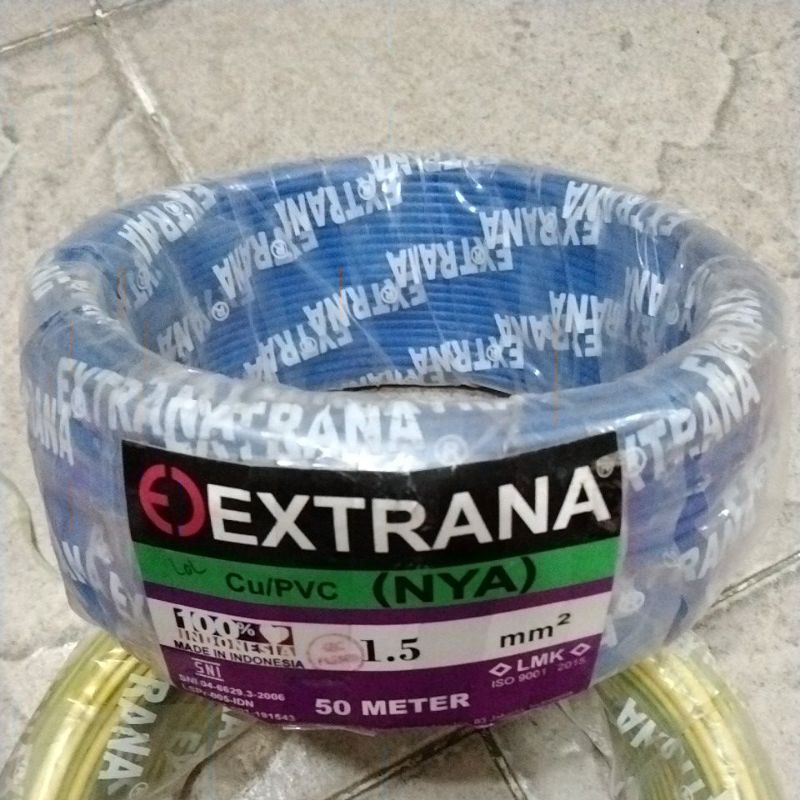 Jual Extrana kabel NYA 1x1.5mm/kabel kawat tunggal extrana 1.5mm di kota pontianak | Shopee ...