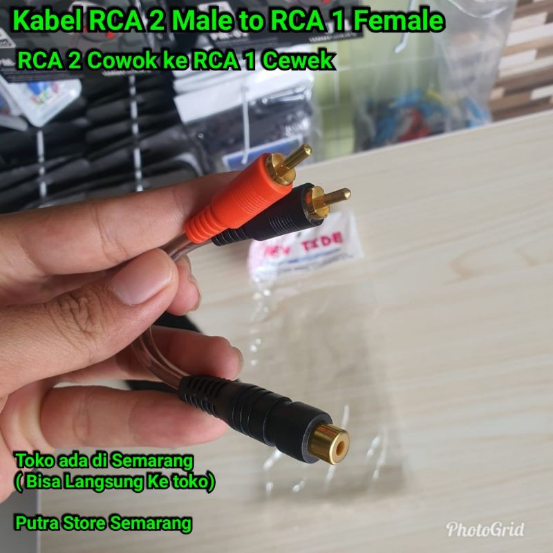 Jual Kabel Rca 2 Male to Rca 1 Female RCA 2 Cowok to Rca 1 cewek ...
