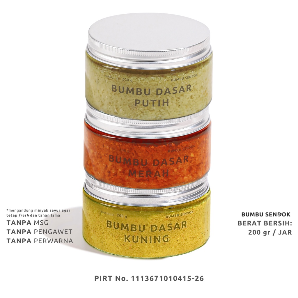 Jual Paket Lengkap Bumbu Dasar (3 Jar) Bumbu Putih + Bumbu Merah ...