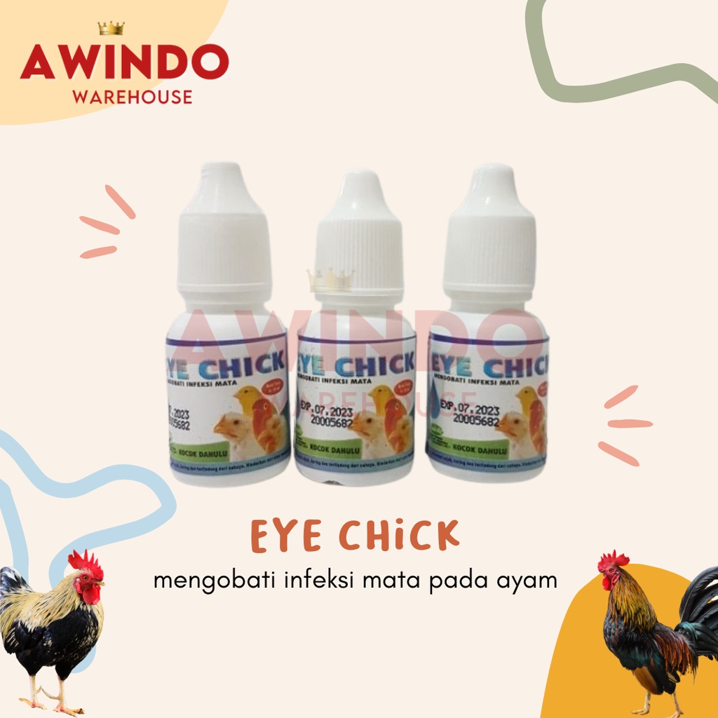 Jual EYE CHICK - Obat Tetes Mata Ayam Burung Bebek Unggas 10ml | Shopee ...