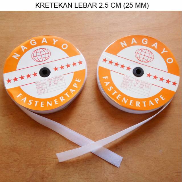 Jual Kretekan Baju Perekat Velcro Putih 25mm per Meter - Magic Tape ...
