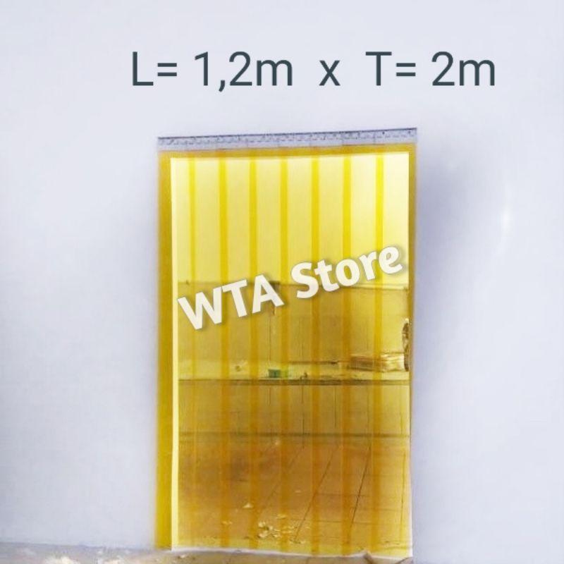 Jual TIRAI PVC STRIP CURTAIN TIRAI PLASTIK Komplit L= 1,2m T= 2m Orange ...